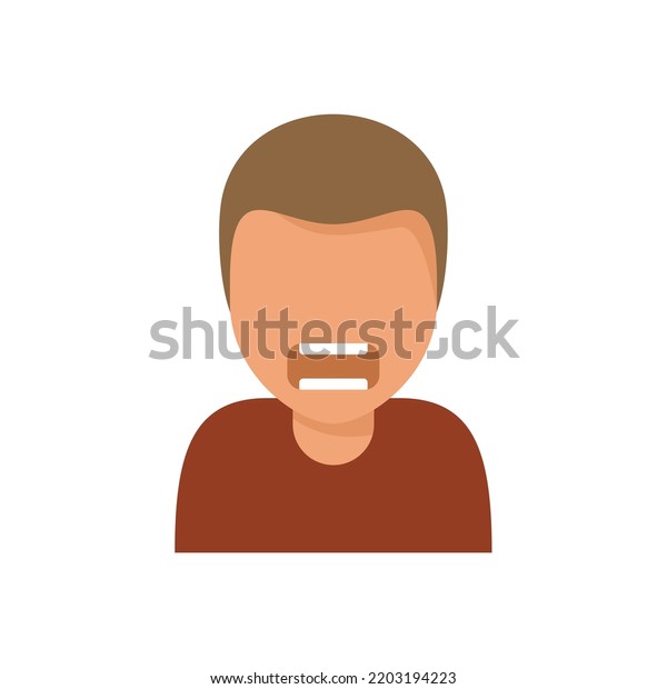 Angry Man Icon Flat Illustration Angry Stock Vector (Royalty Free ...
