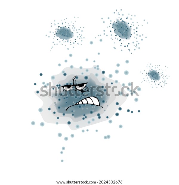 Angry Mold Isolated On White Background Stock Vector (Royalty Free ...