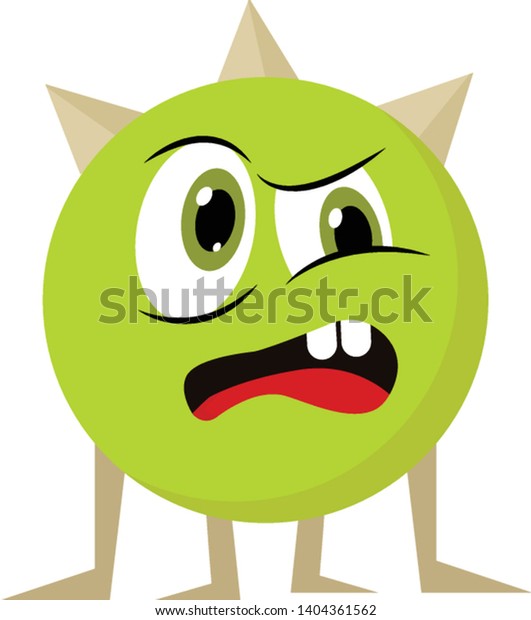 Stock vektor „Angry Monster Big Eyes Two Teeth“ (bez autorských ...