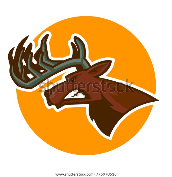 Angry Moose Deer Reindeer Head Mascot Stock Vector (Royalty Free) 775970518