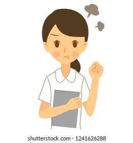 Angry Nurse Stock Vector (Royalty Free) 1241626288 | Shutterstock