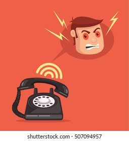 1,924 Angry man on phone cartoon Images, Stock Photos & Vectors ...