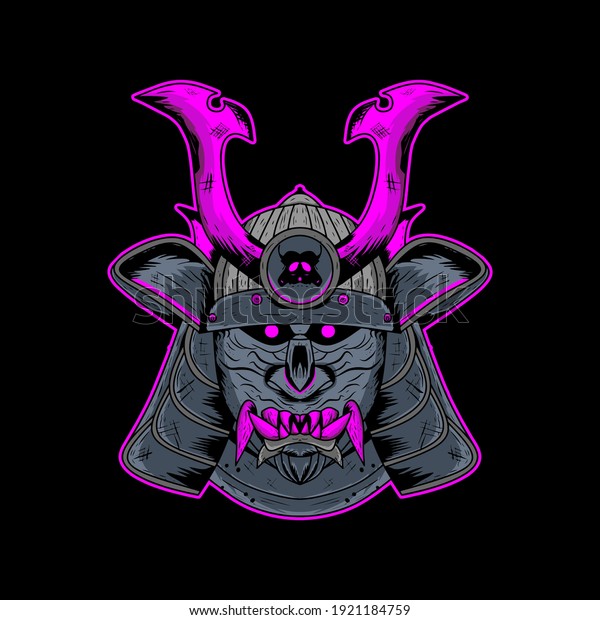 Angry Oni Dark Theme Illustration Vector Stock Vector (Royalty Free ...