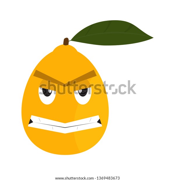 Angry Orange Cartoon Image Vector Illustration Stock Vector (Royalty ...