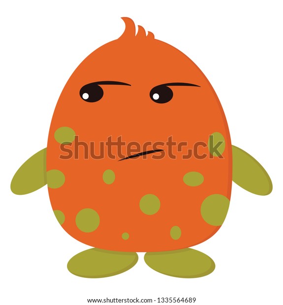 Angry Orange Monster Reef Gold Colored Stock Vector (Royalty Free ...