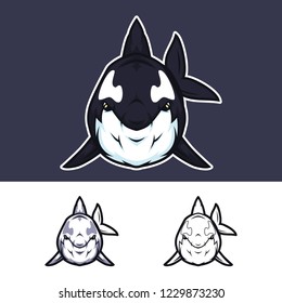 Angry Orca Head Mascot Logo Stock Vector (Royalty Free) 1229873230 ...