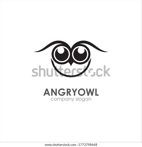 Angry Owl Logo Template Design Vector Stock Vector (Royalty Free ...