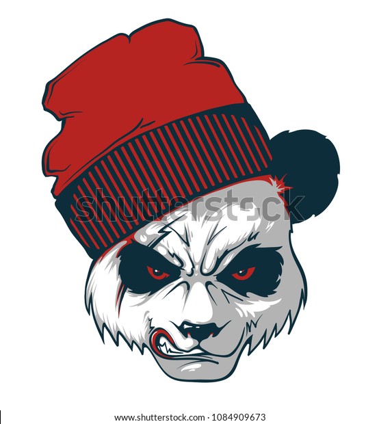 Angry Panda Vector Illustration Stock Vector (Royalty Free) 1084909673
