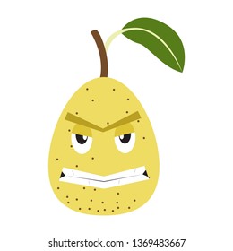 Angry Pear Cartoon Image Vector Illustration Stock Vector (Royalty Free ...