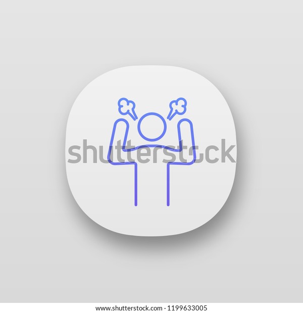 Angry Person App Icon Uiux User Stock Vector (Royalty Free) 1199633005 ...