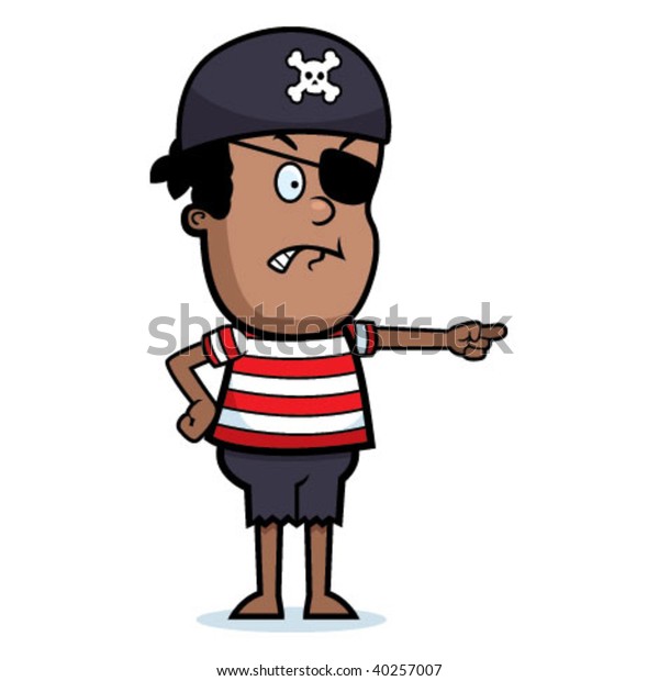 Angry Pirate Stock Vector (Royalty Free) 40257007