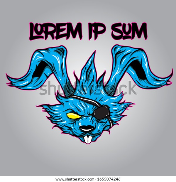 Angry Rabbit Cartoon Design Stock Vector (Royalty Free) 1655074246 ...