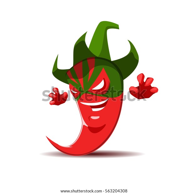 Angry Red Chili Pepper Mexican Wrestler Stock Vector (Royalty Free ...