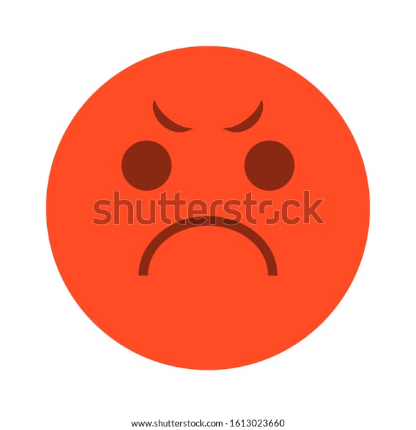 Angry Red Emoji Icon Vector Isolated Stock Vector (Royalty Free ...