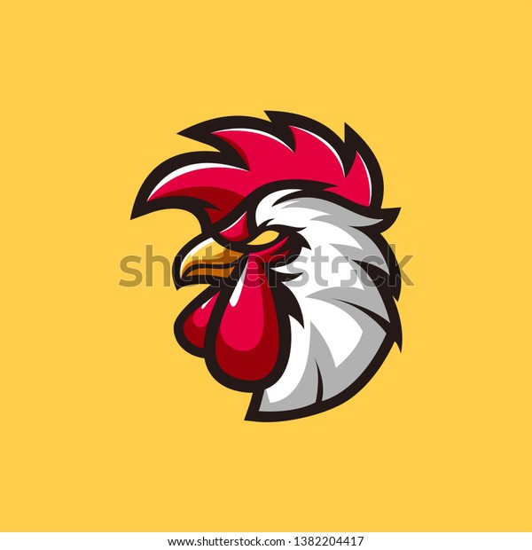 Angry Rooster Logo Esport Concept: vector de stock (libre de regalías ...