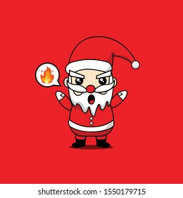 Angry Santa Claus Design Vector Mascot Stock Vector (Royalty Free ...