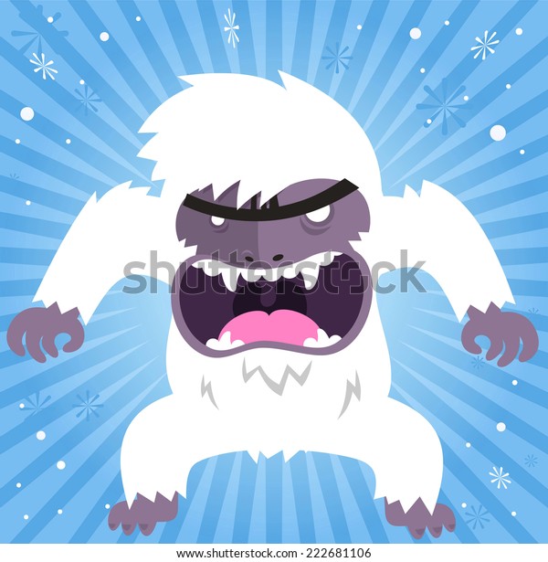 Angry Shouting Yeti Vector Illustration Stock Vector (Royalty Free ...