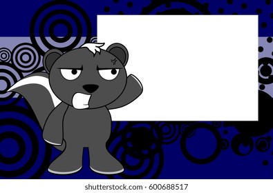 Angry Skunk Emotion Cartoon Background Vector Stock Vector (Royalty ...