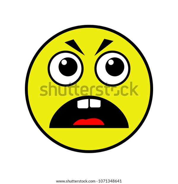 Angry Smiley On White Background Vector Stock Vector (Royalty Free ...