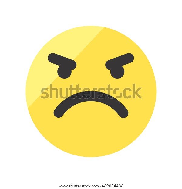 Angry Smiley Vector Icon Emoji Smiley Stock Vector (Royalty Free ...