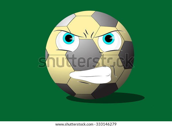Angry Soccer Ball Stock Vector (Royalty Free) 333146279 | Shutterstock