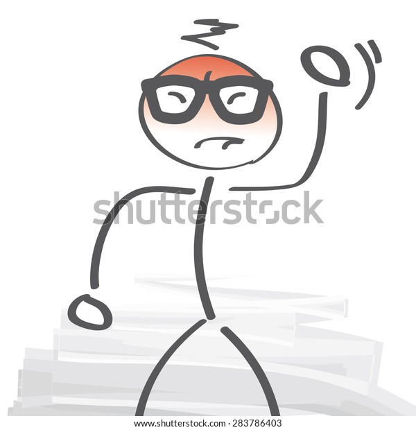 Angry Stick Men Vector Illustration Stock Vector (Royalty Free) 283786403