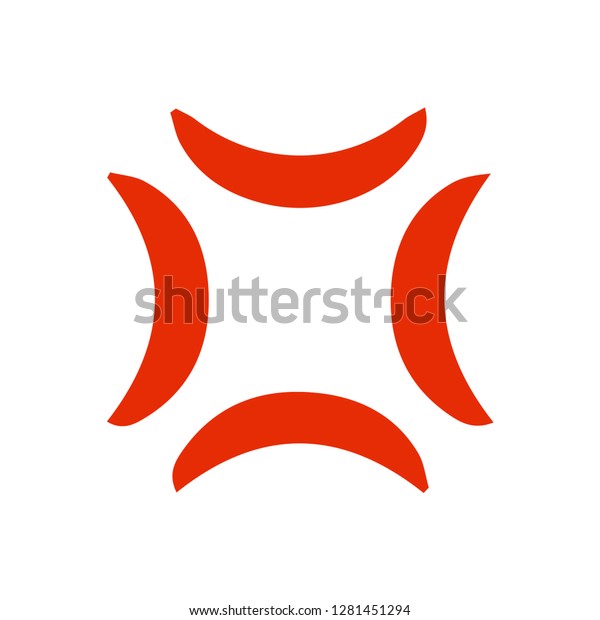 Angry Symbol Emoji Vector Stock Vector (Royalty Free) 1281451294 ...