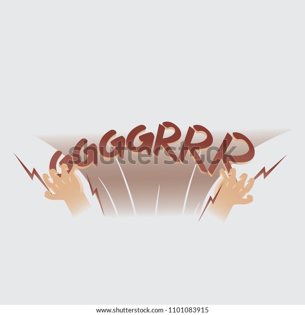 Angry Symbolism By Hands Vector Illustrator Stock Vector (Royalty Free ...