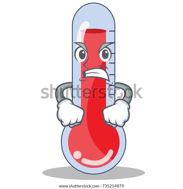 Angry Thermometer Character Cartoon Collection Stock Vector (Royalty ...