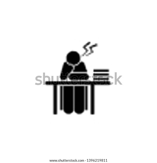 Angry, tired, student icon. Element of education pictogram icon ...