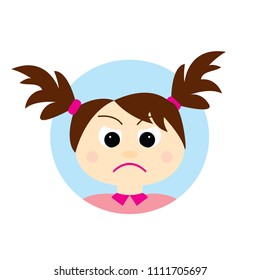 Angry Toddler Girl Flat Vector Art Stock Vector (Royalty Free ...