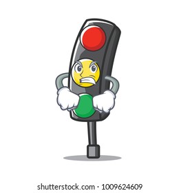 Angry Traffic Light Character Cartoon Stock Vector (Royalty Free ...