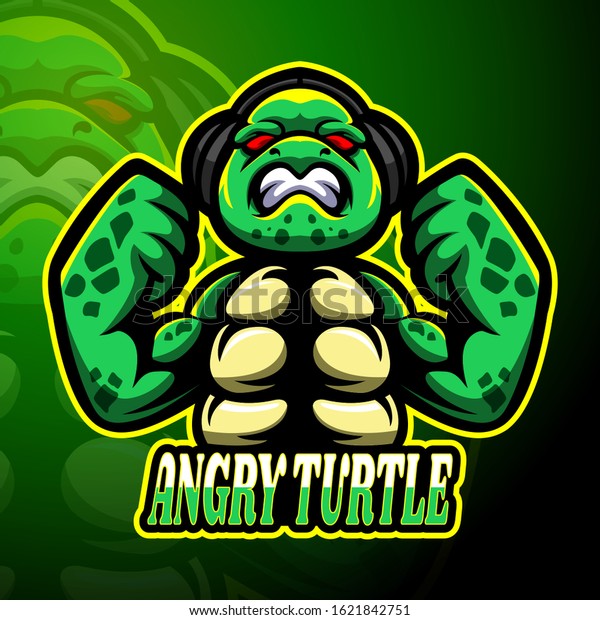 Angry Turtle Esport Logo Mascot Design 스톡 벡터(로열티 프리) 1621842751 ...