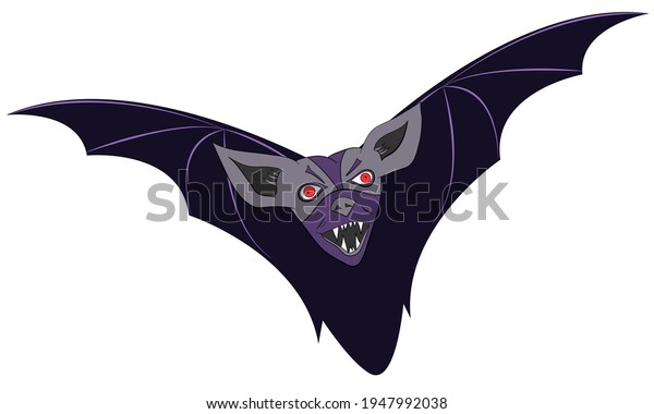 Angry Vampire Clipart Vector Illustration Flying Stock Vector (Royalty ...