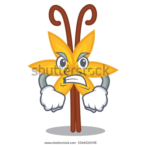 Angry Vanilla Mascot Cartoon Style Stock Vector (Royalty Free ...