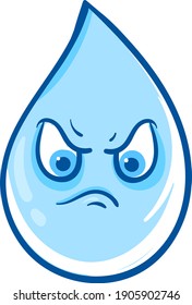 Angry Water Drop Illustration Vector On Stock Vector (Royalty Free ...