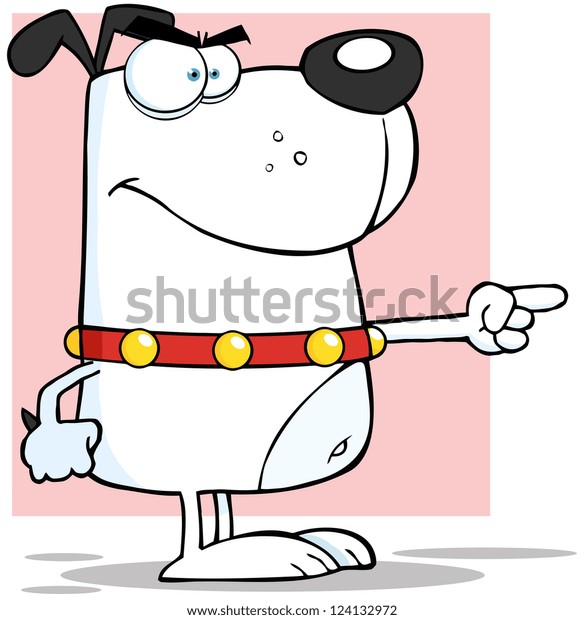 Angry White Dog Finger Pointing Stock Vector (Royalty Free) 124132972 ...