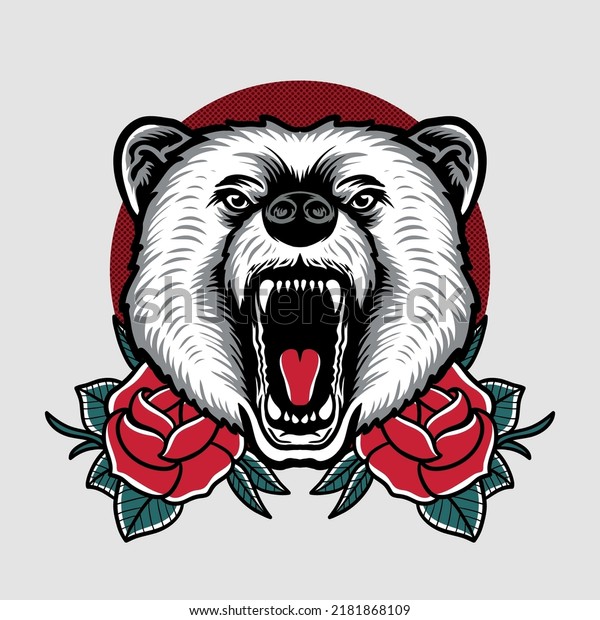Angry Wild Animal Head Expression Illustration Stock Vector (Royalty ...