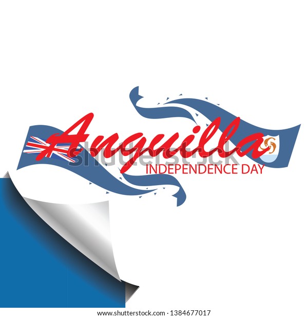 Anguilla Independence Day Logo Design Ilustrator Stock Vector (Royalty ...