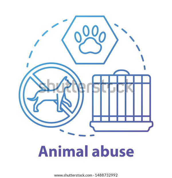 Animal Abuse Harm Concept Icon Zoosadism Stock Vector (Royalty Free ...