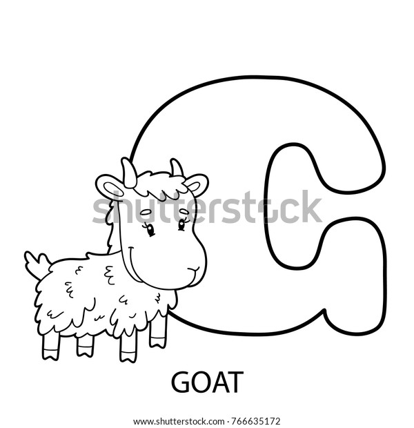 Animal Alphabet Coloring Page Vector Illustration Stock Vector (Royalty ...