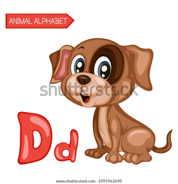 Animal Alphabet D Dog Vector Illustration Stock Vector (Royalty Free ...