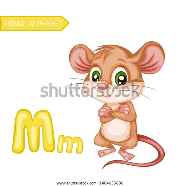 Animal Alphabet M Mouse Vector Illustration Stock Vector (Royalty Free ...
