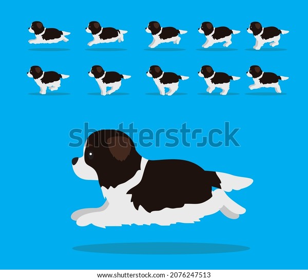 Animal Animation Sequence Dog Saint Bernard Stock Vector (Royalty Free ...