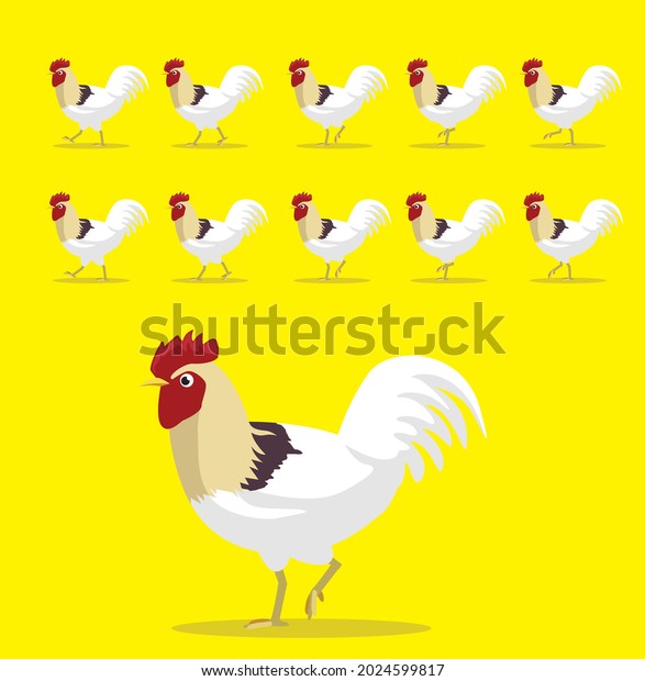 Animal Animation Sequence Golden Comet Rooster Stock Vector (Royalty ...