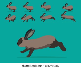 Animal Animation Sequence Rabbit American Sable Stock Vector (Royalty ...
