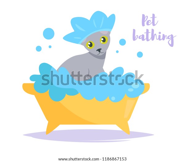 Animal Bath Vector Cartoon Isolated Art Stock Vector (Royalty Free ...