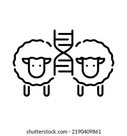 Animal Cloning Icon Sheep Multiply Dna Stock Vector (Royalty Free ...