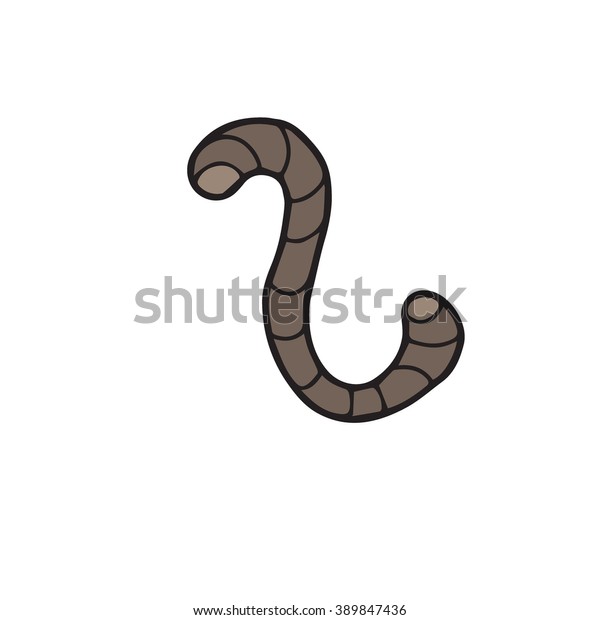 Animal Earthworm Cartoon Drawing Vector Stock Vector (Royalty Free ...