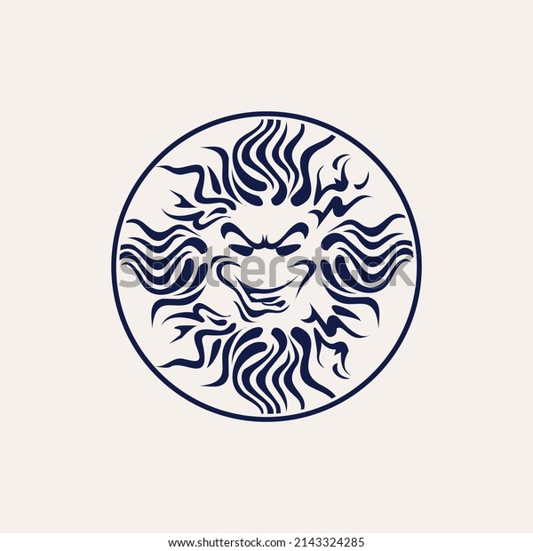 Animal Face Circle Logo Design Stock Vector (Royalty Free) 2143324285 ...